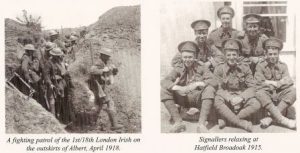 1914 to 1919 – First World War – London Irish Rifles Association