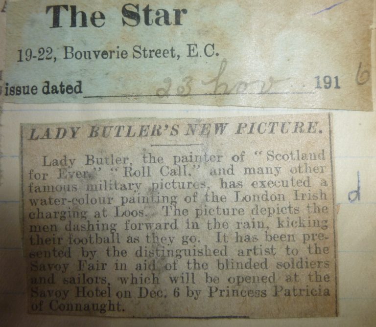 ‘Lady Butler, War Artist and Traveller 1846 – 1933’ – London Irish ...